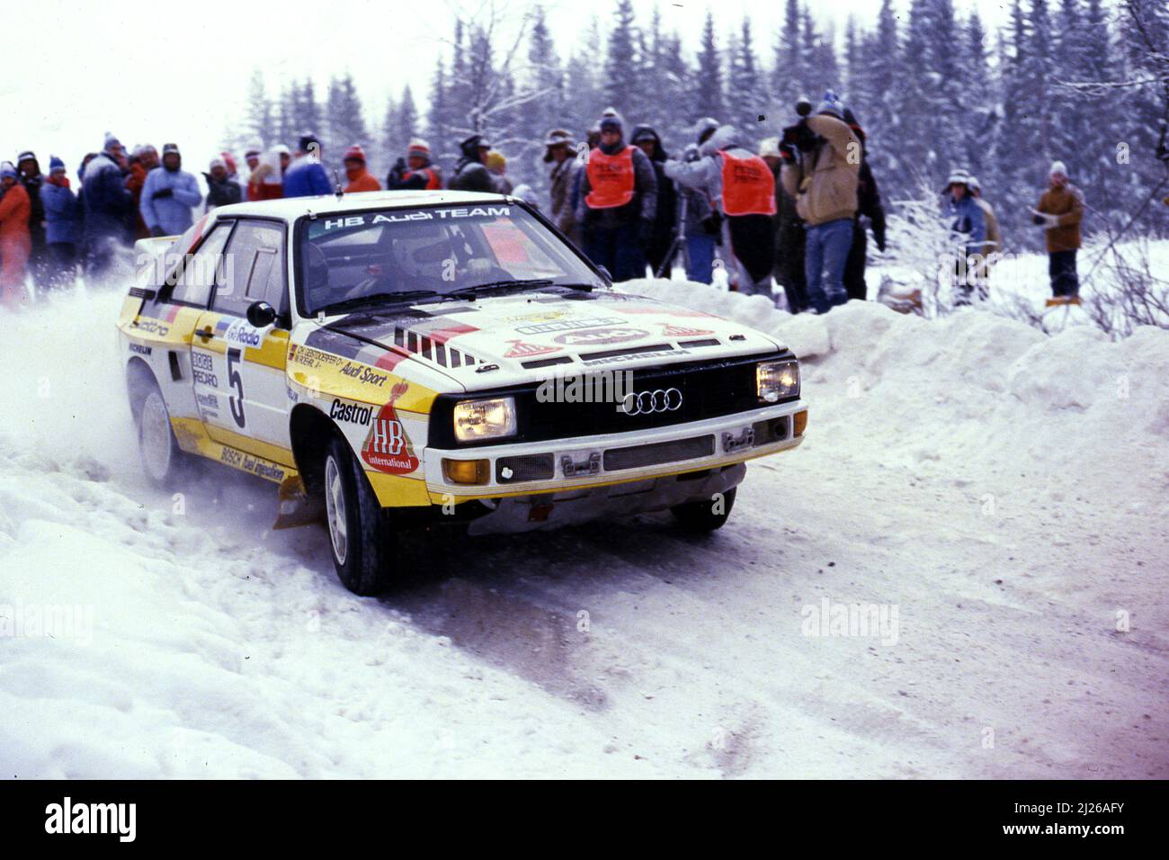 Walter Rohrl (GER) Christian Geistdorfer (GER) Audi Sport Quattro GrB ...