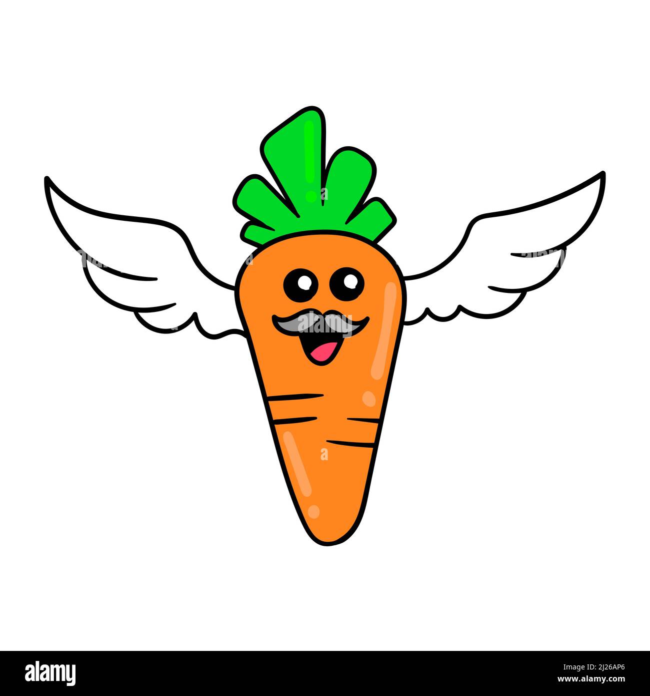 Carrot is flying with wings Stock Vector Image & Art - Alamy