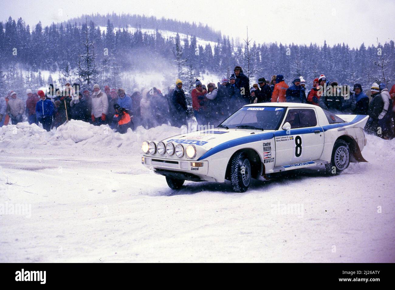 Ingvar Carlsson (SWE) Benny Melander (SWE) Mazda RX7 GrB Mazda Rally ...