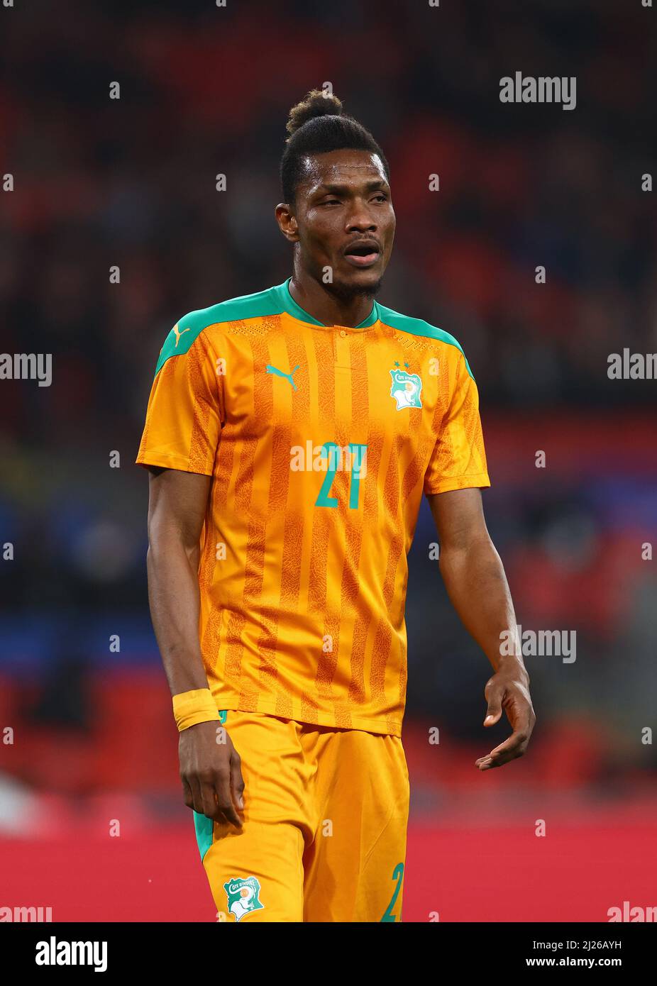 London, UK. 29th Mar, 2022. Simon Deli of Ivory Coast during the ...