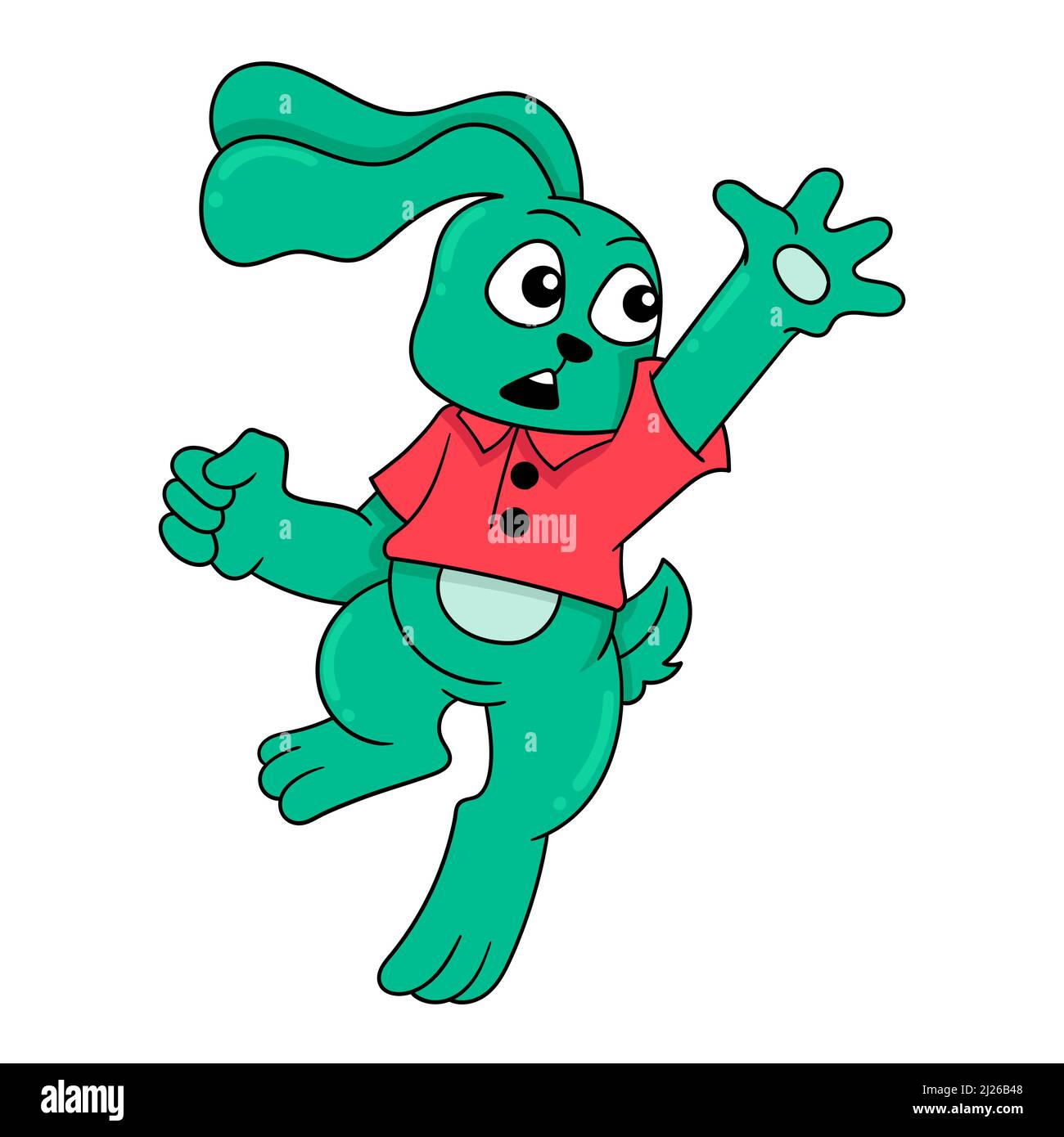 the bunny is jumping trying to catch Stock Vector Image & Art - Alamy