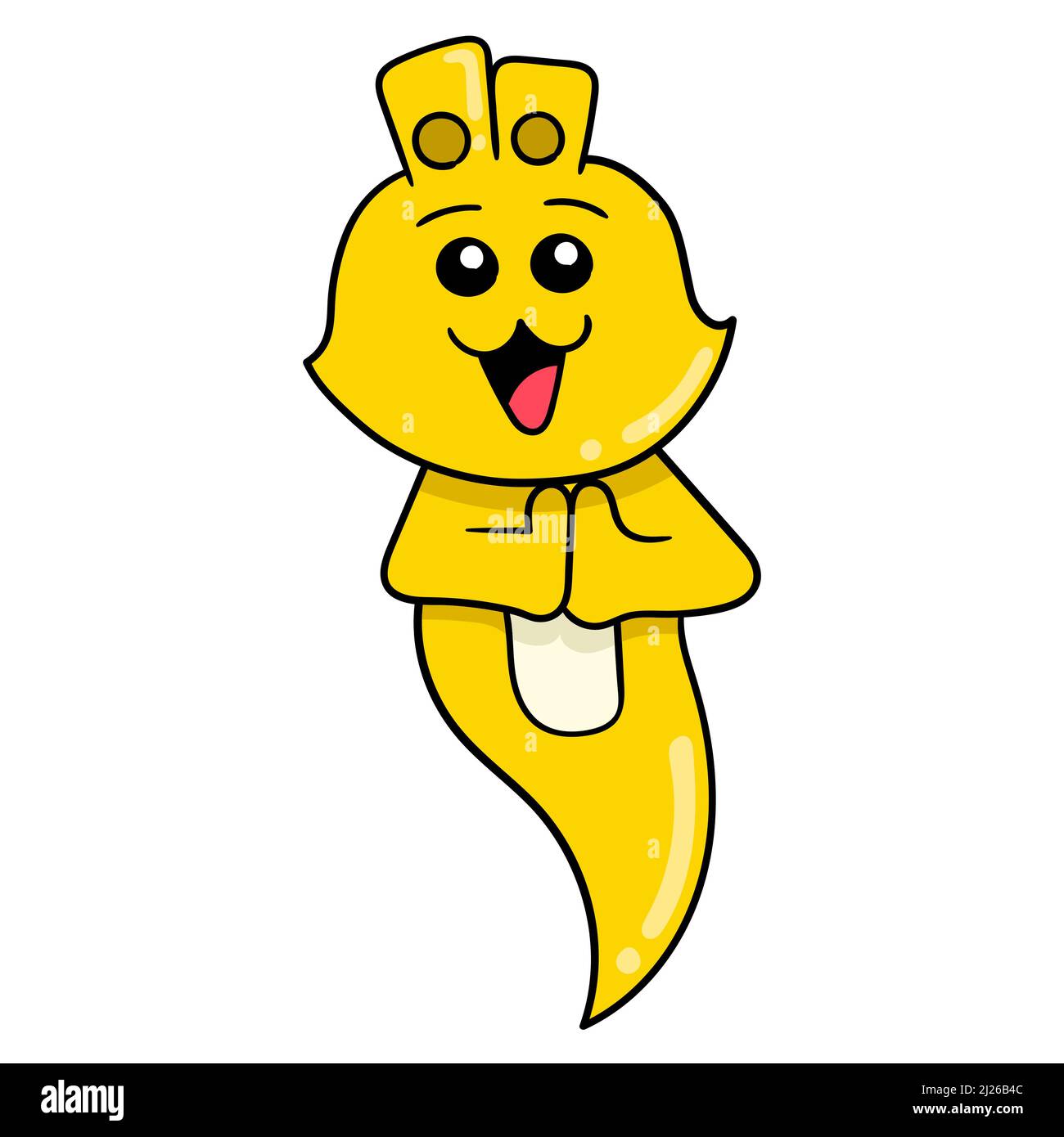 yellow rabbit beast spirit is heading to heaven Stock Vector Image ...