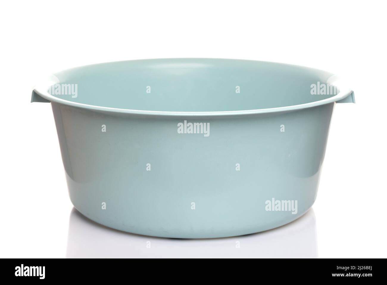 light blue plastic empty new basin on isolated background Stock Photo ...