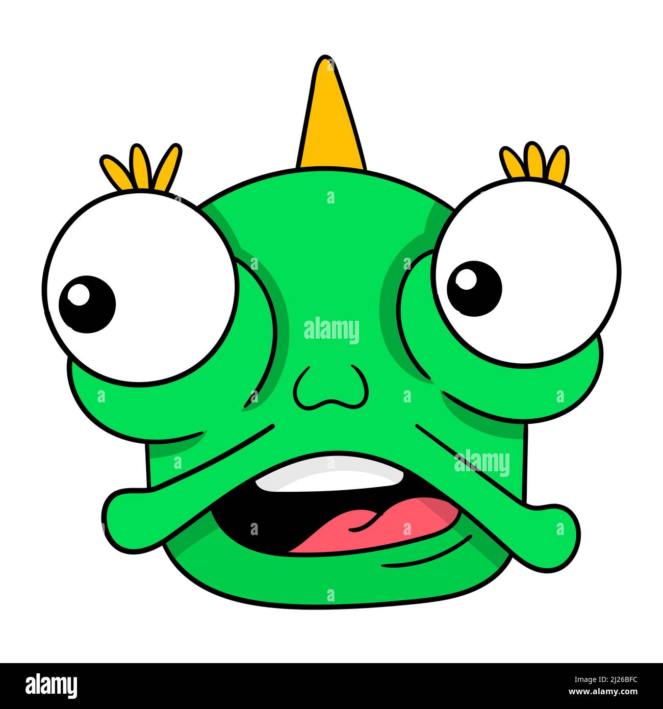 the head of the face monster glance confused Stock Vector Image & Art ...