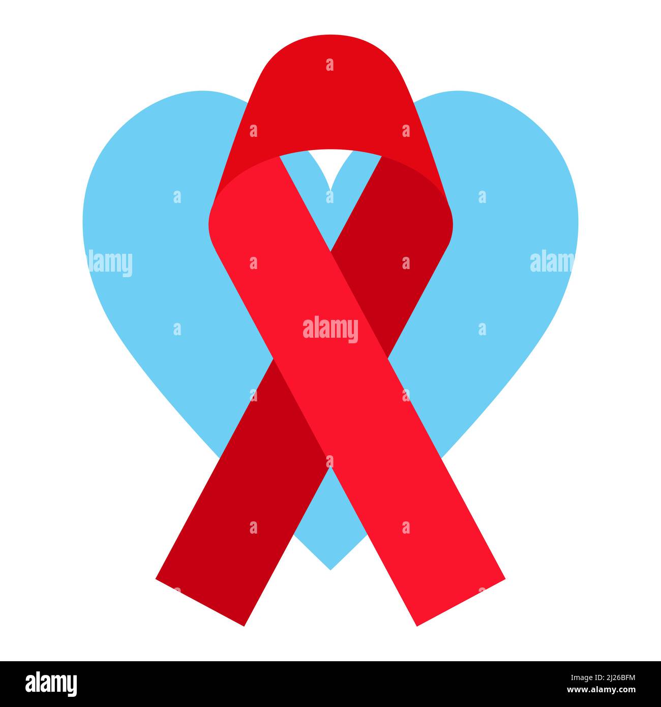 Vector red ribbon. AIDS and HIV medical symbol. December 1 is the World ...