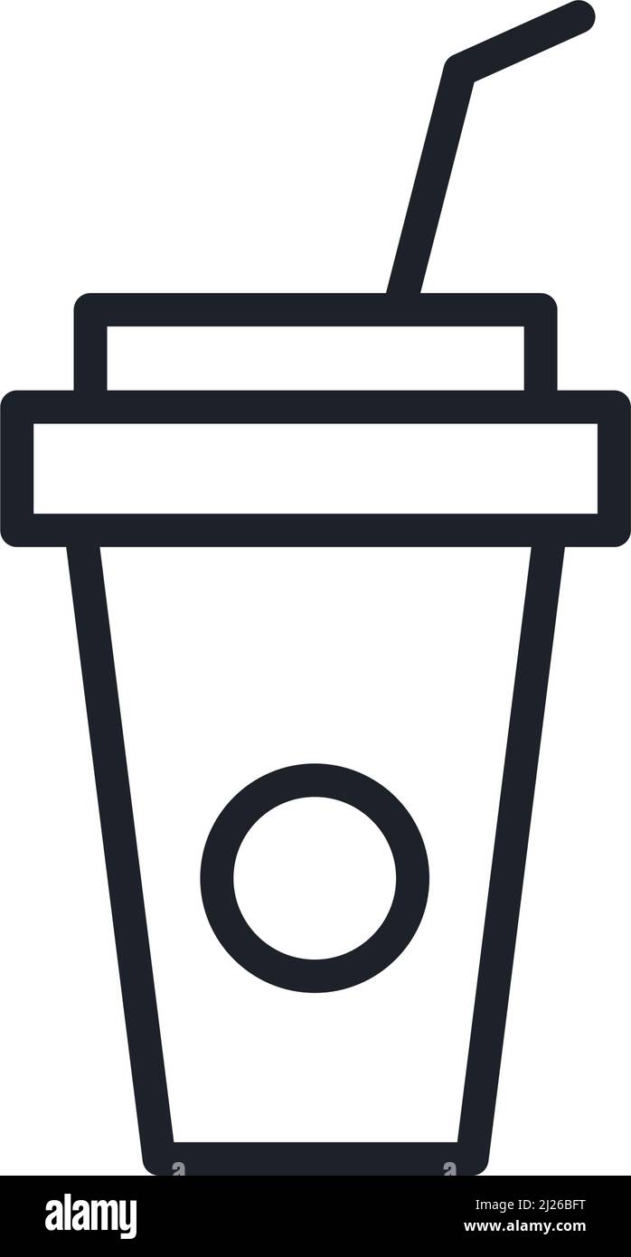 Fizzy drink icon. Fast food isolated line icons Stock Vector Image ...