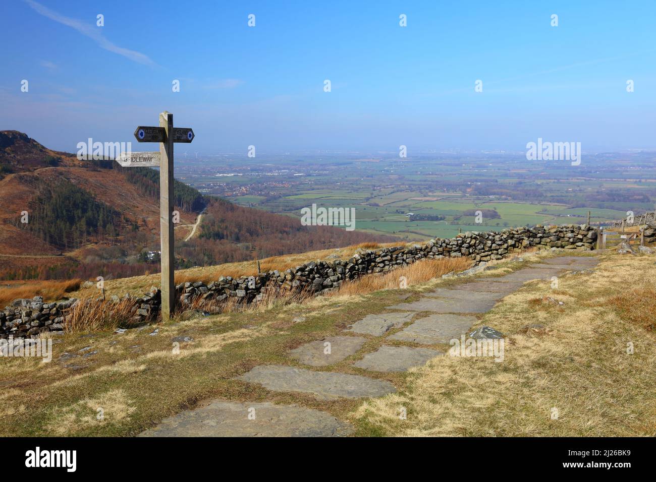 Cleveland Way long distance footpath with the Tees Valley in the ...