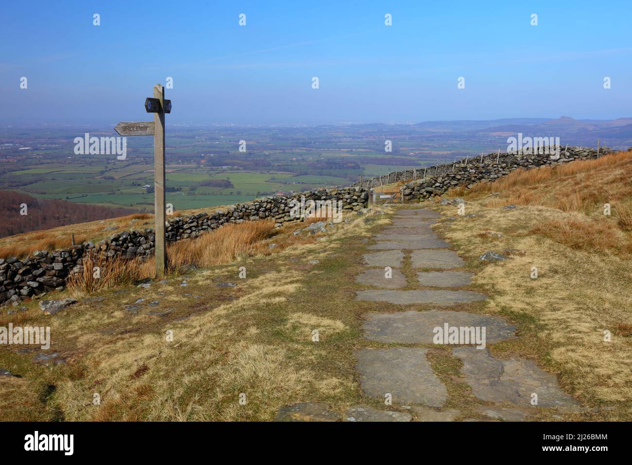 Cleveland Way long distance footpath with the Tees Valley in the ...