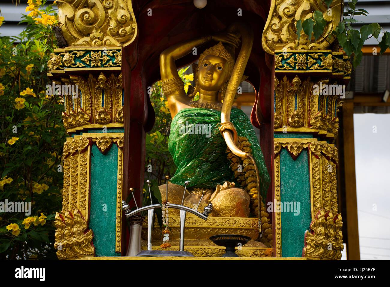 Phra Mae Thorani deity or Vasundhara or Dharani angel goddess ancient ...