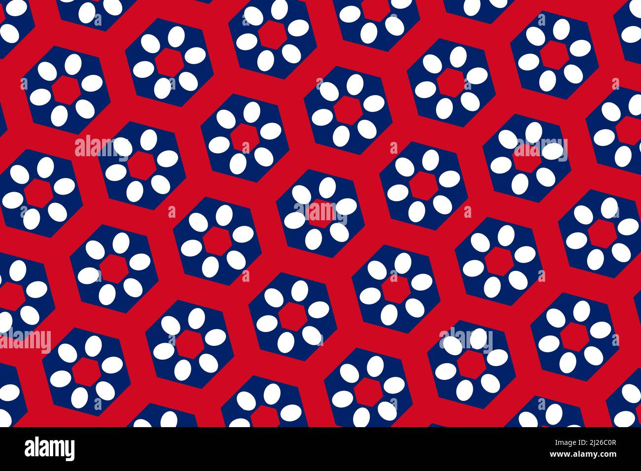 Geometric pattern in the colors of the national flag of Laos. The ...