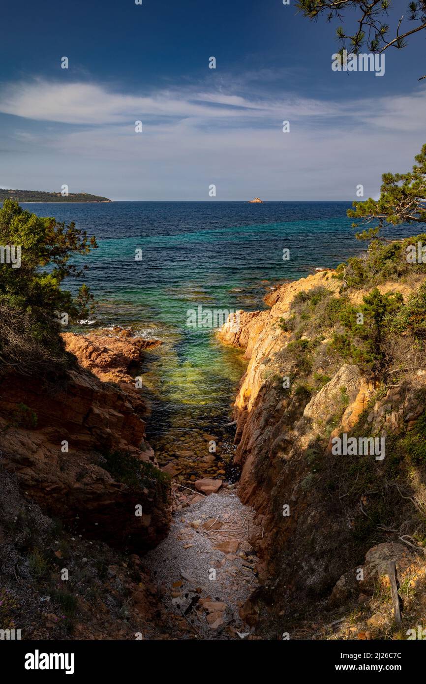 Beautiful bay in Corse next to Pinarellu island Stock Photo - Alamy