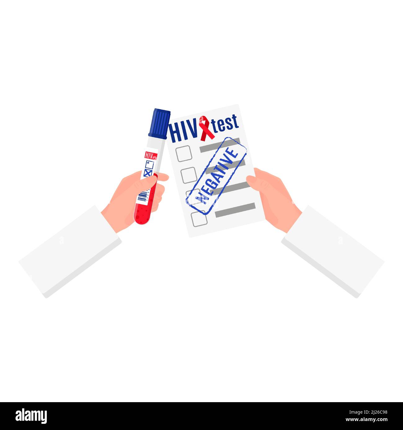 Hiv negative result Stock Vector Images - Alamy
