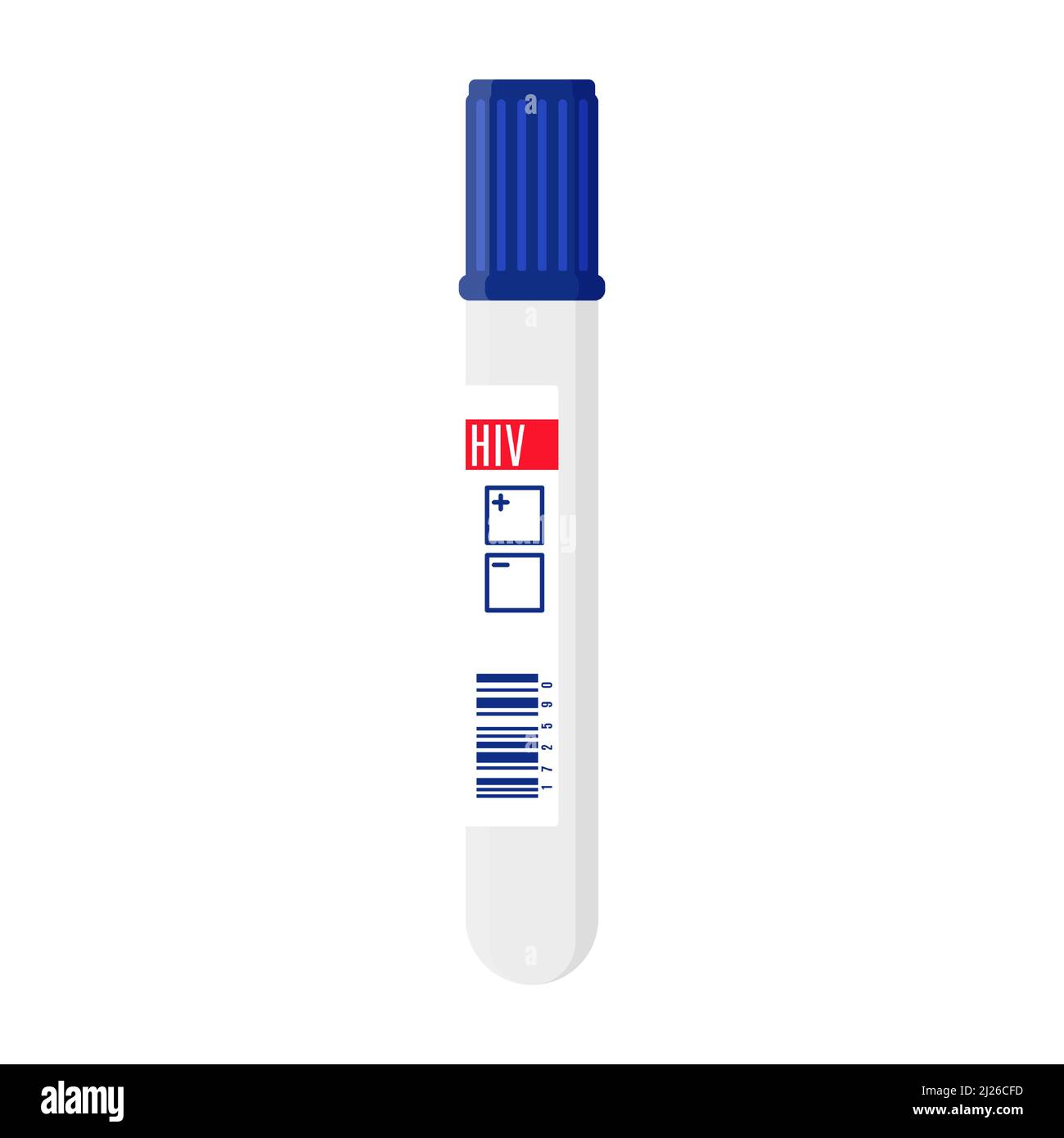 Vector cartoon empty test tube with blood testing for HIV. December 1 ...