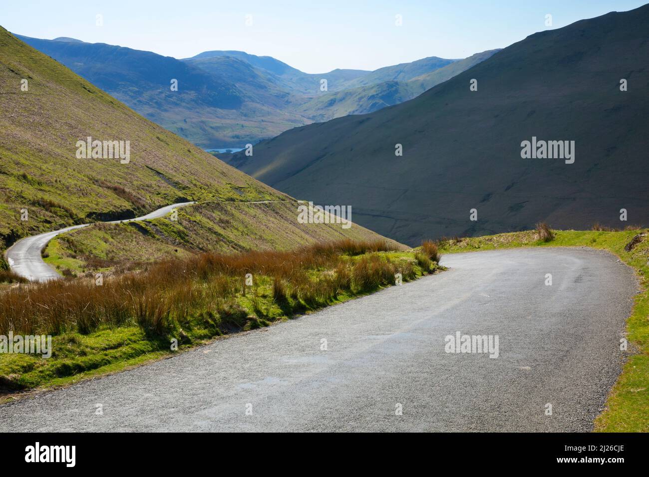 Newlands Pass Looking south towards Buttermere and Crummock Water in ...