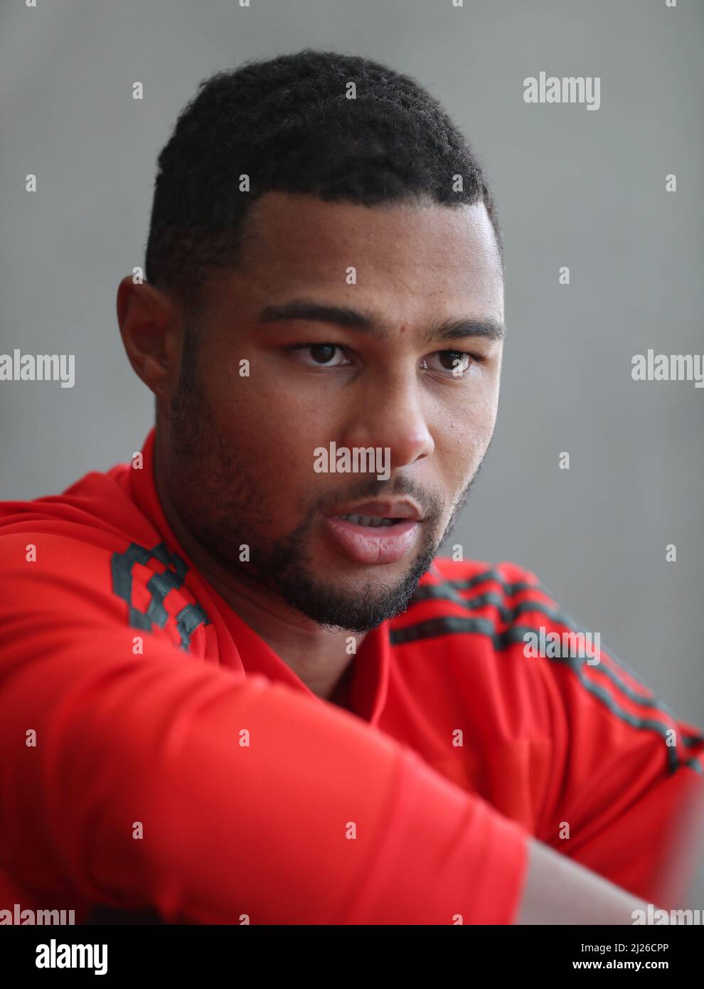Interview mit Serge Gnabry FC Bayern München Stock Photo - Alamy Interview mit Serge Gnabry FC Bayern München Stock Photo - Alamy