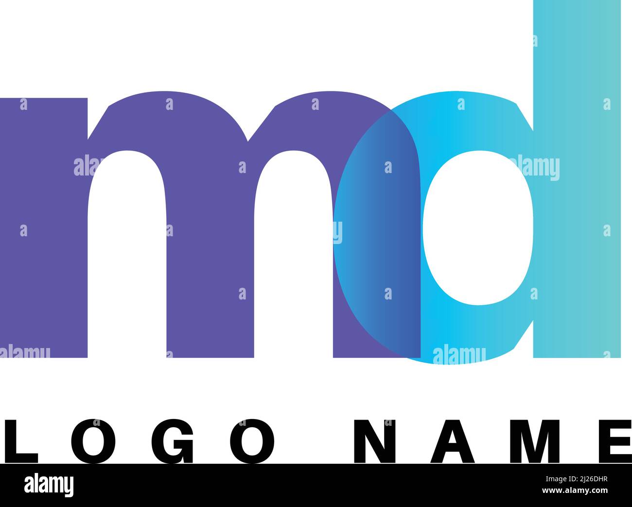 Alphabet letters Initials Monogram logo DM, MD, M and D Stock Vector ...