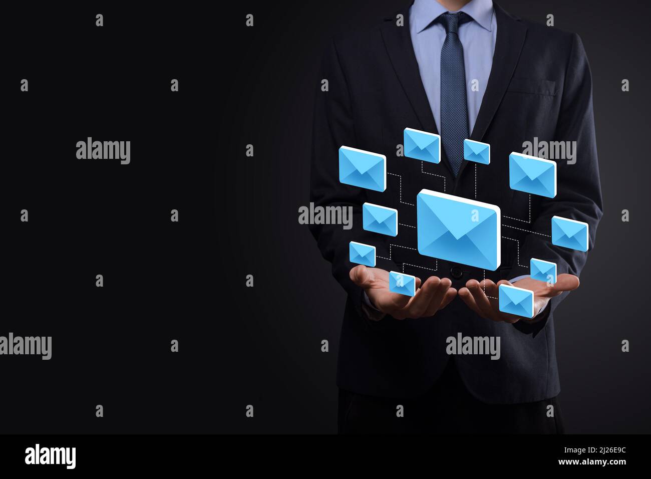 Email marketing and newsletter concept.Contact us by newsletter email ...