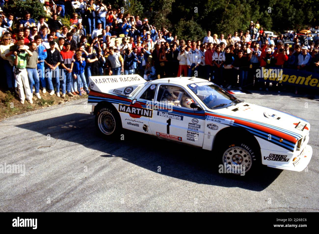 Markku Alen (FIN) Ilkka Kivimaki (FIN) Lancia Rally 037 GrB Lancia ...