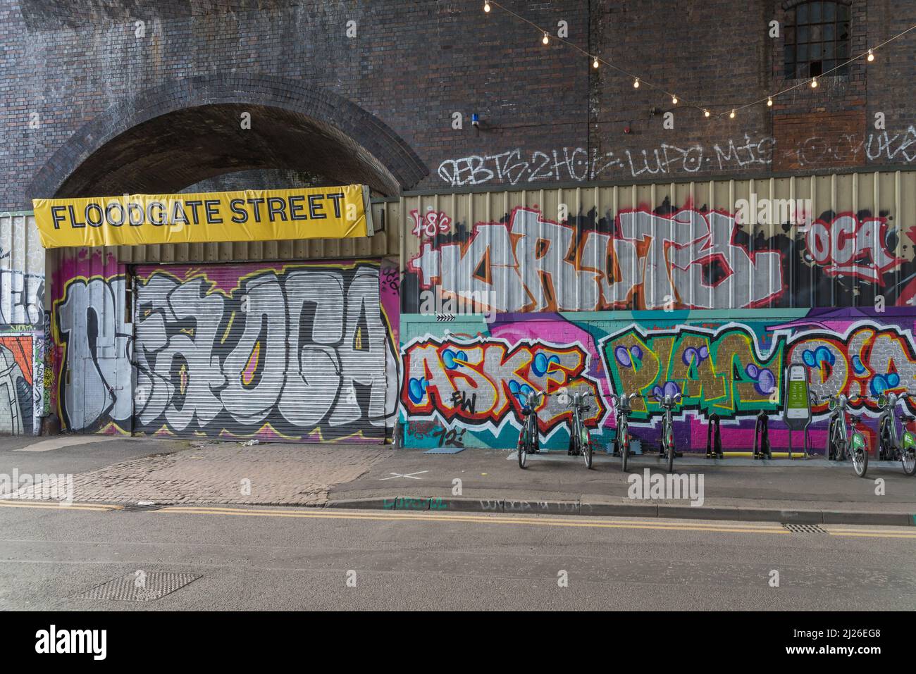 Floodgate Street in Digbeth, the creative quarter in Birmingham Stock ...