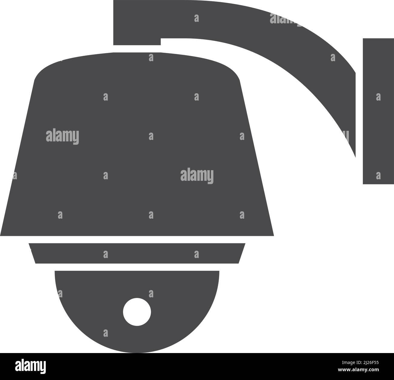 Digital control system. Hanging camera black symbol Stock Vector Image ...