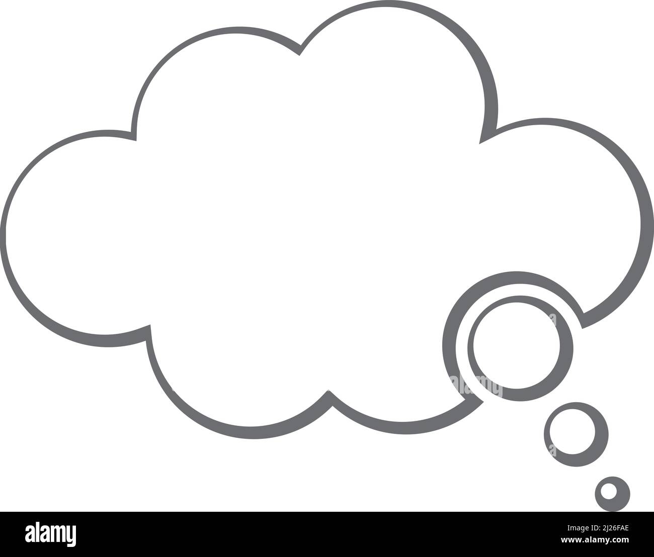 Thinking cloud template. Comic balloon. Blank frame Stock Vector Image ...