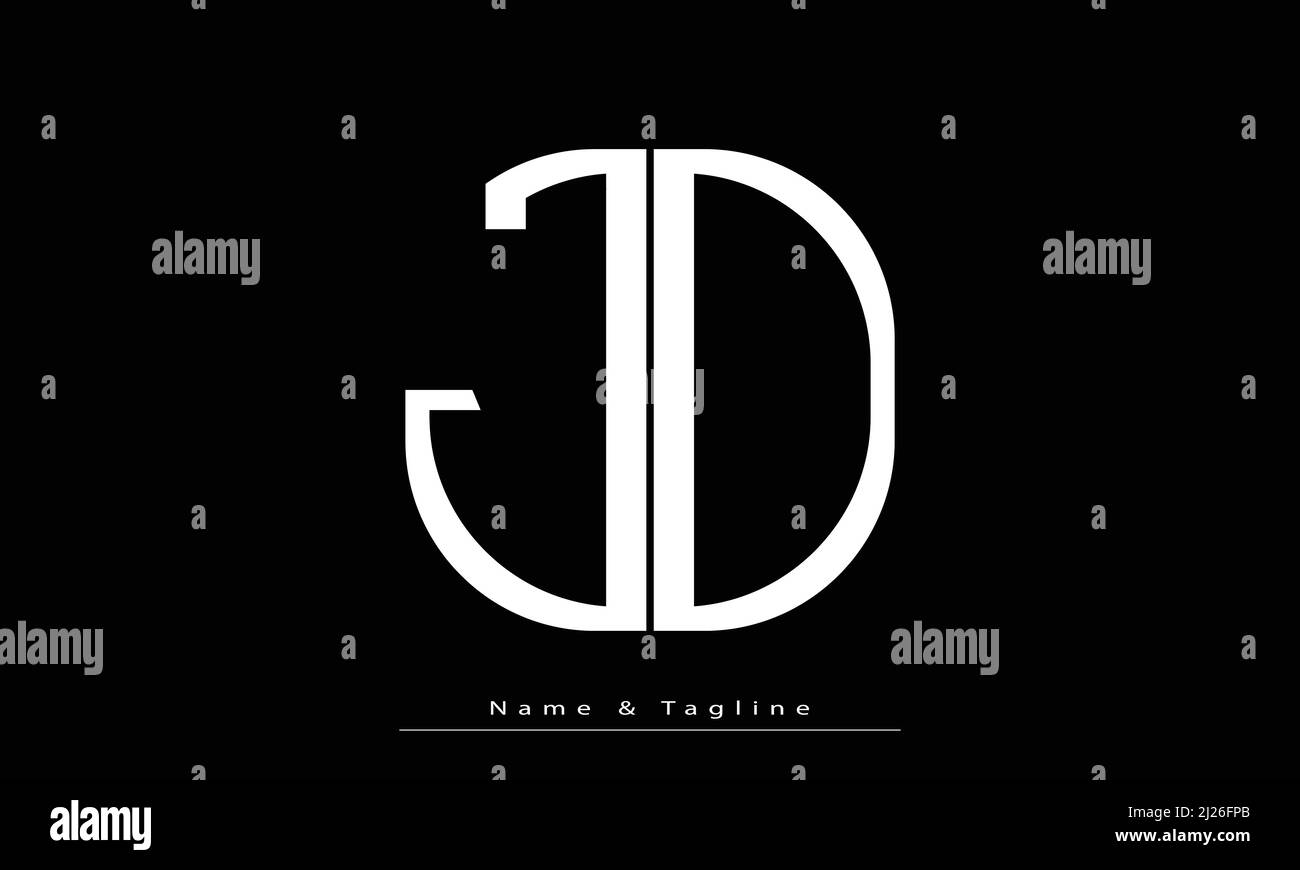 Jd letter logo design Black and White Stock Photos & Images - Alamy