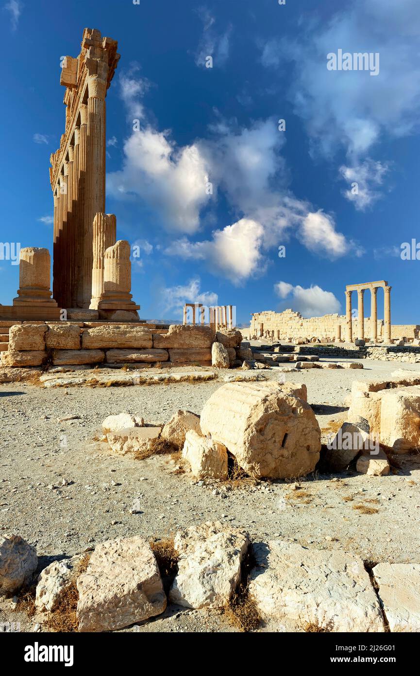 Syria. The ancient city of Palmyra. Temple of Bel Stock Photo - Alamy