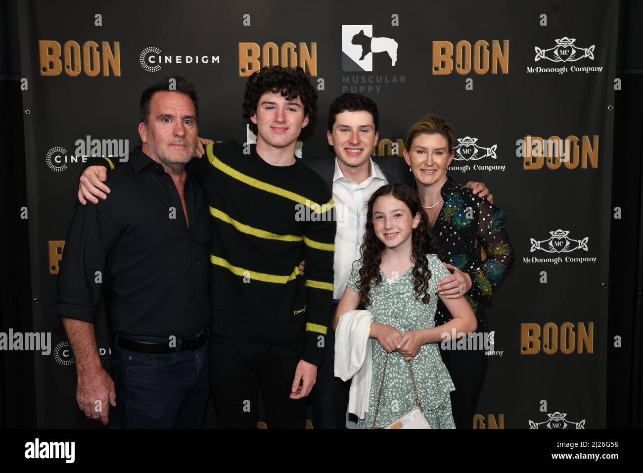 Los Angeles, CA on March 29, 2022. David, Dash, Jake, Presley & Erika ...