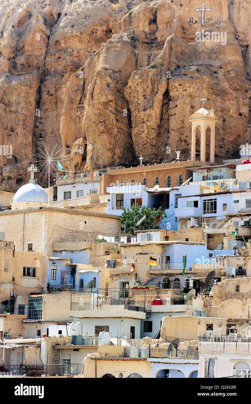 Syria. The Convent of Saint Thecla (Mar Taqla) in Maaloula Stock Photo ...