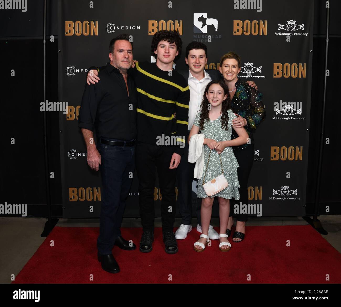 Los Angeles, USA. 29th Mar, 2022. David, Dash, Jake, Presley & Erika ...