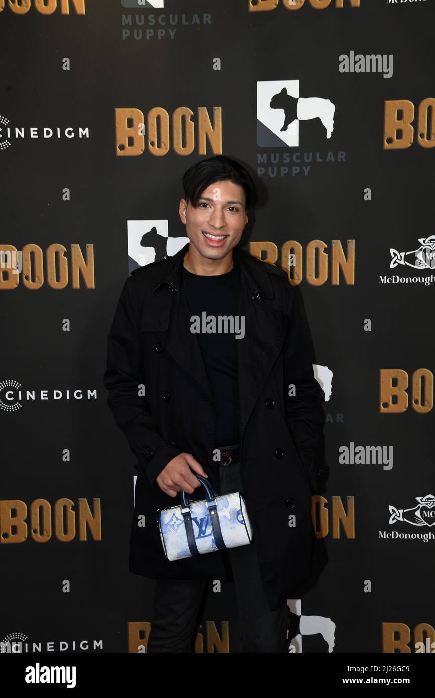 Giovanni Jones arrives at the Boon Premiere at the Chinese Theater in ...