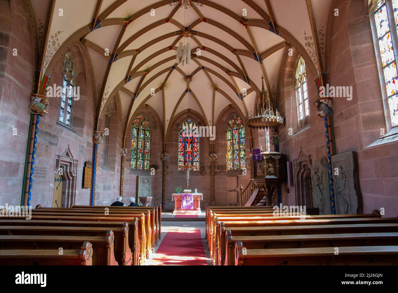 Inside Lady chapel. Monastery Ruins Hirsau, Calw, Germany. The ...