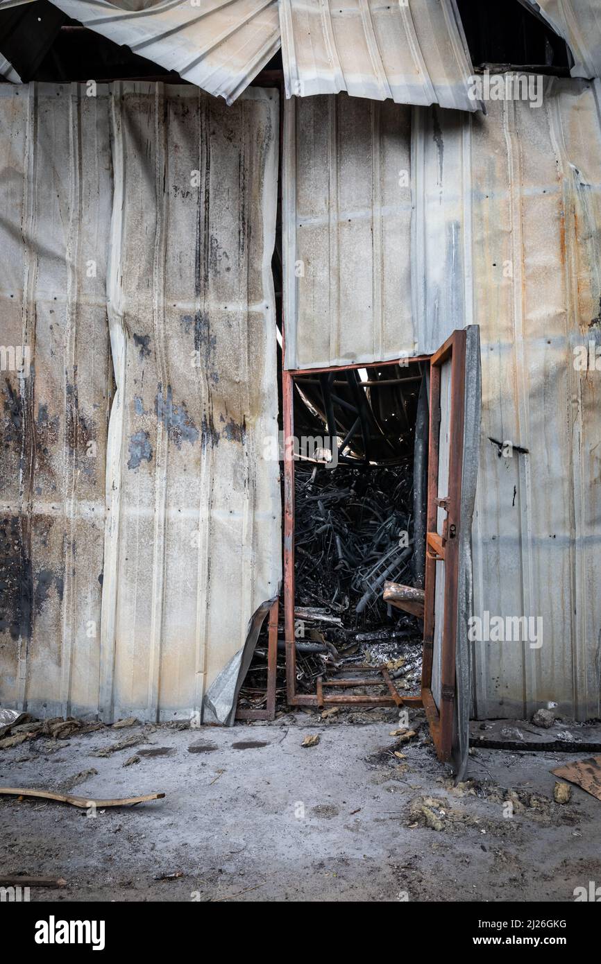 After an earlier rocket explosion, a warehouse and a mountain bike ...