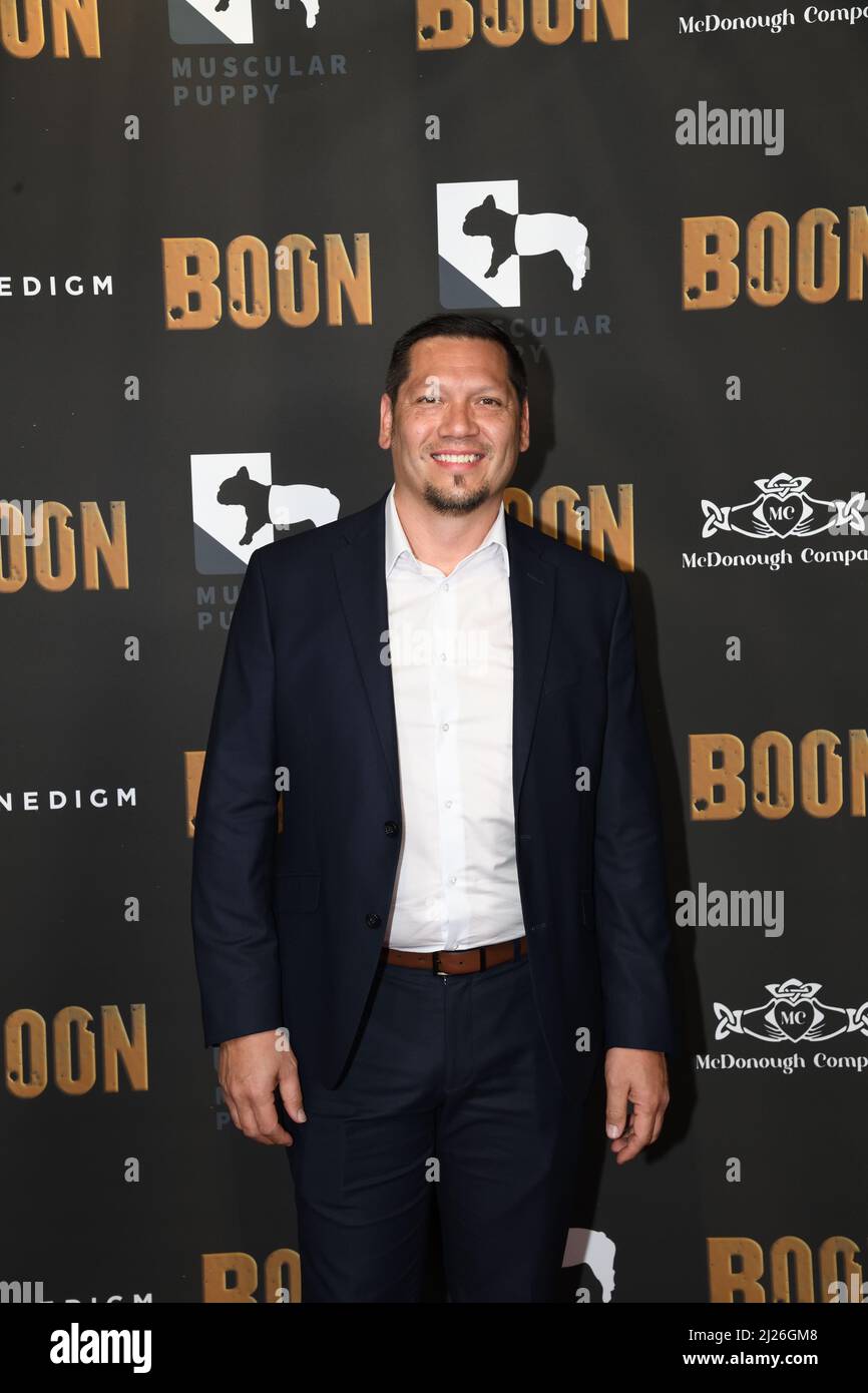 Los Angeles, CA on March 29, 2022. Jason Starne arrives at the Boon ...