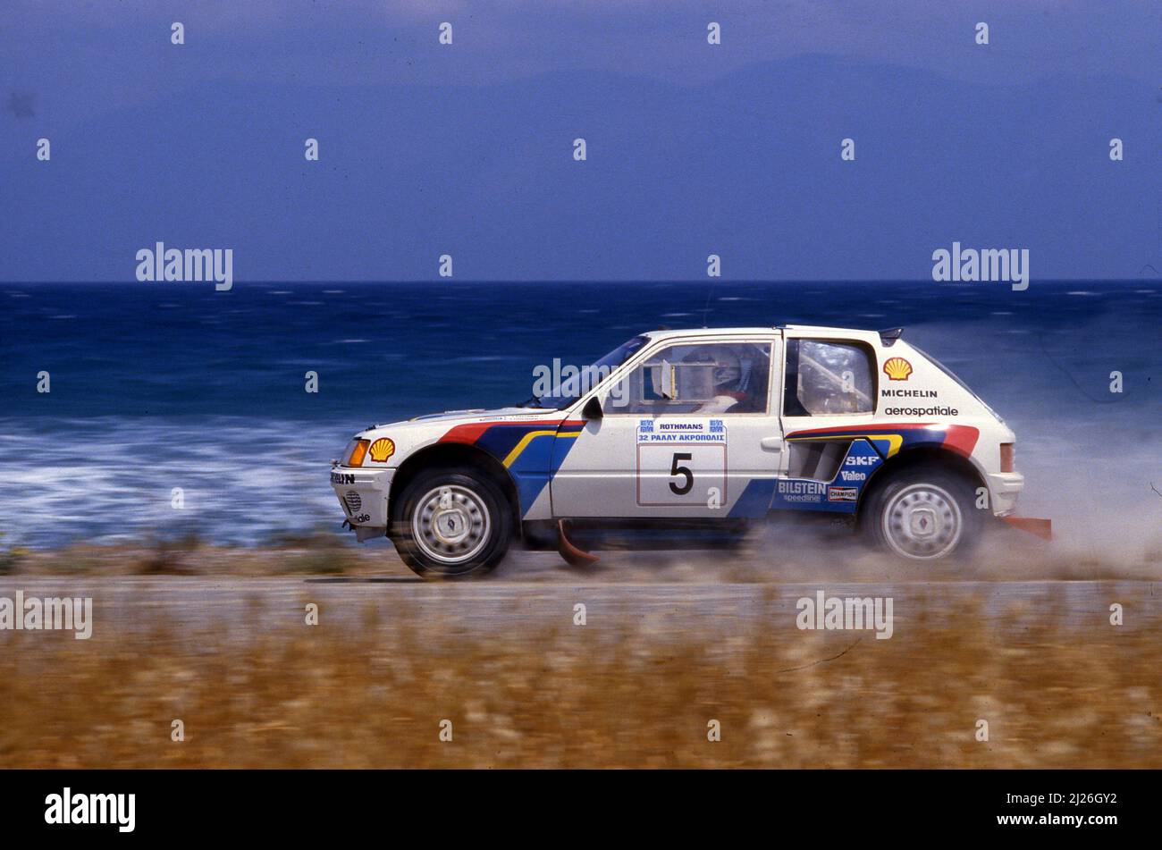 Timo Salonen (FIN) Seppo Harjanne (FIN) Peugeot 205 Turbo 16 GrB ...