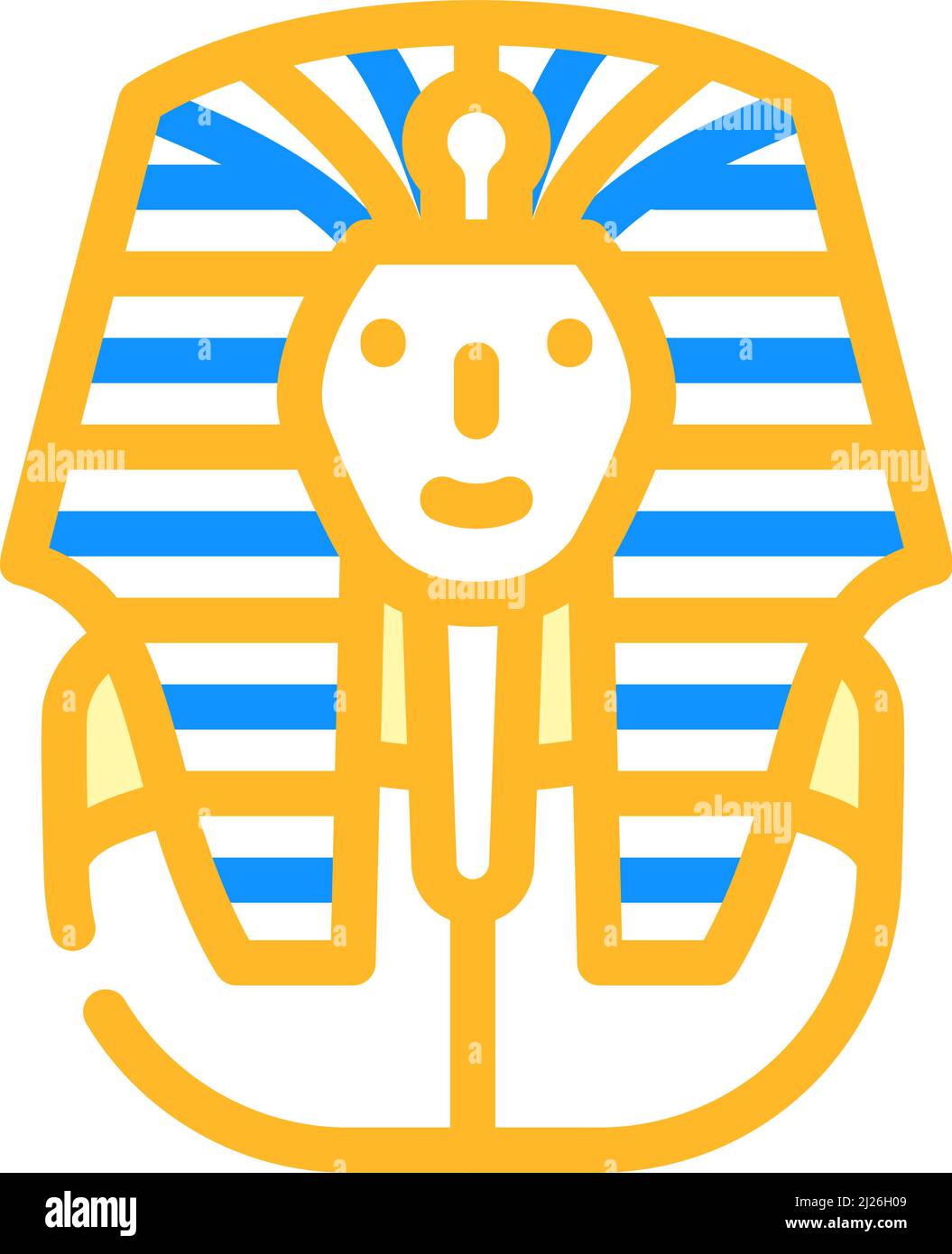 pharaoh egypt king color icon vector illustration Stock Vector Image ...