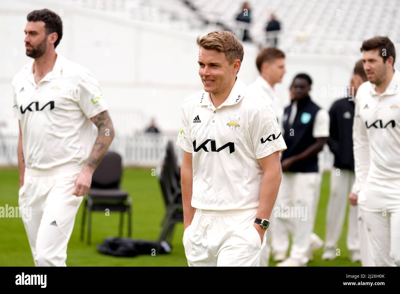 Surrey's Sam Curran during a photocall at the Kia Oval, London. Picture ...