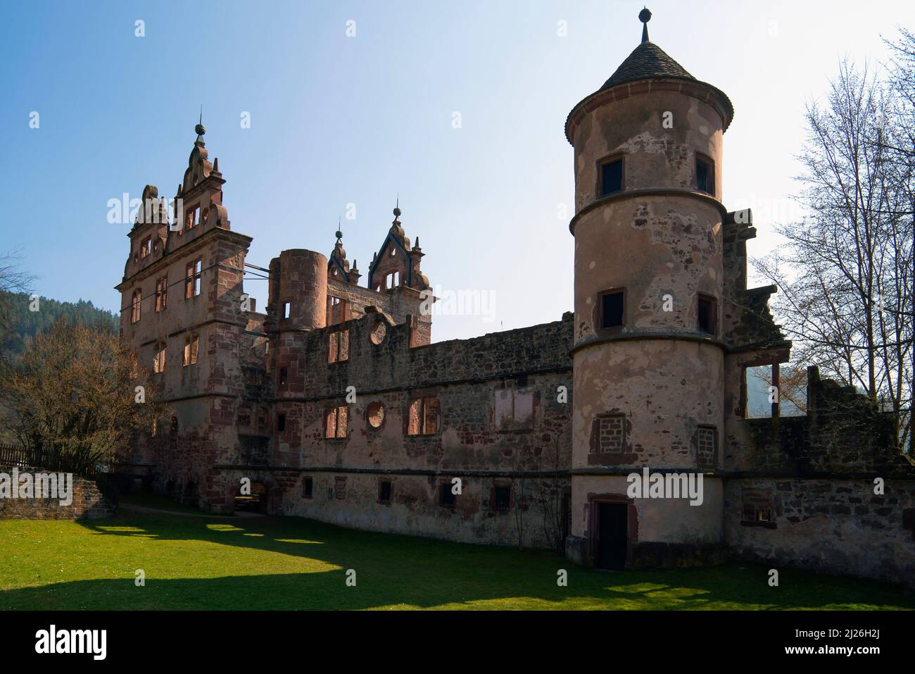 Hunting lodge (Jagdschloss), Monastery Ruins Hirsau, Calw, Germany. The ...