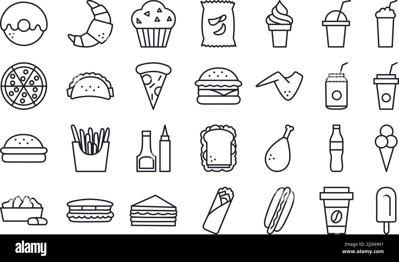 Burger and chips isolated Stock Vector Images - Alamy