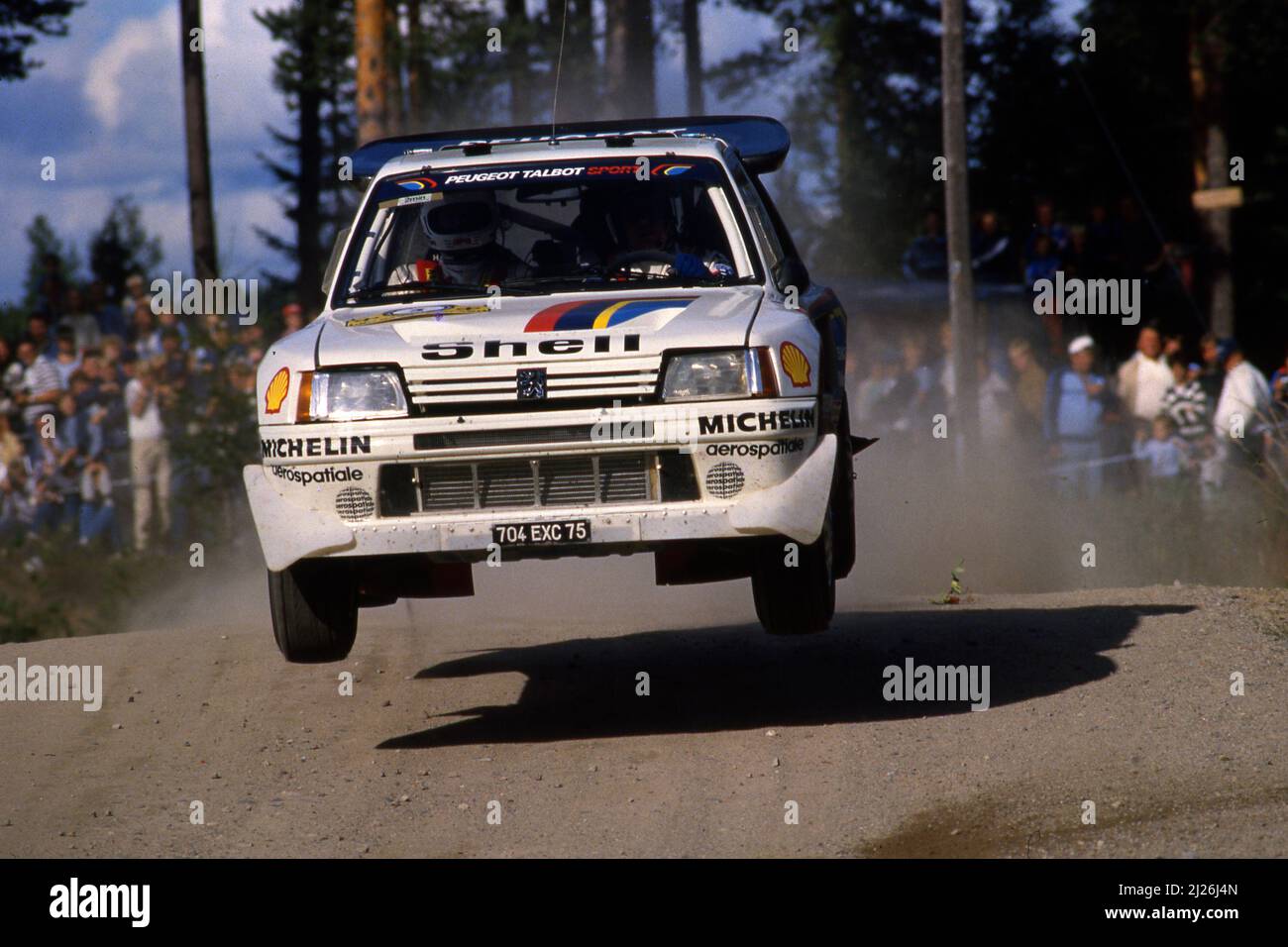 Timo Salonen (FIN) Seppo Harjanne (FIN) Peugeot 205 Turbo 16 E2 GrB ...