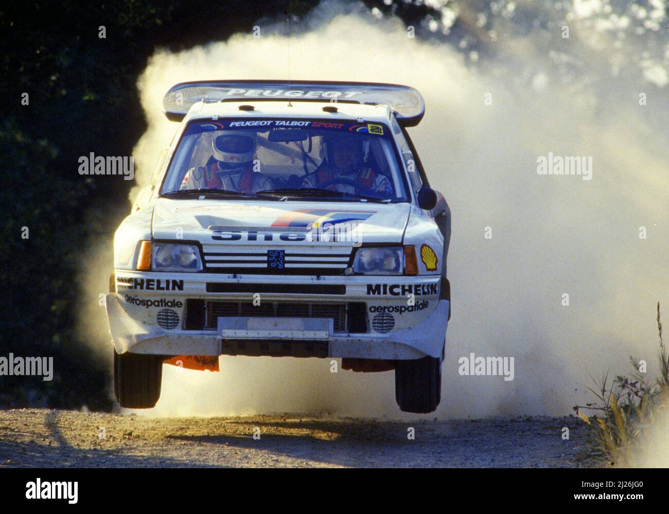 Timo Salonen (FIN) Seppo Harjanne (FIN) Peugeot 205 Turbo 12 E2 GrB ...