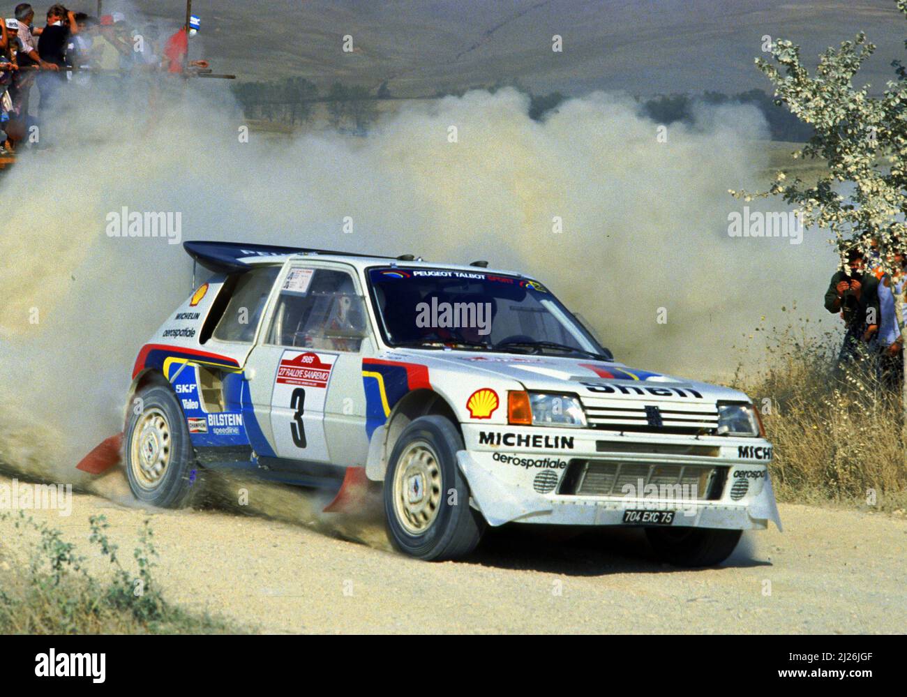Timo Salonen (FIN) Seppo Harjanne (FIN) Peugeot 205 Turbo 12 E2 GrB ...