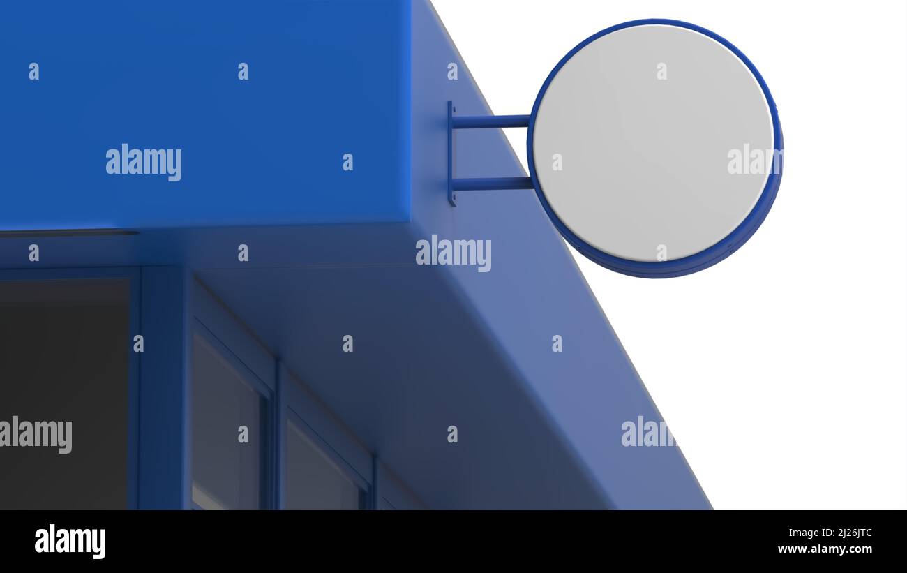 sign billboard mockup illustration 3d render Stock Photo - Alamy