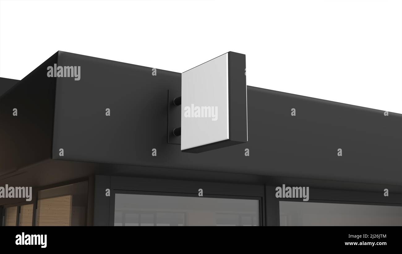 sign billboard mockup illustration 3d render Stock Photo - Alamy