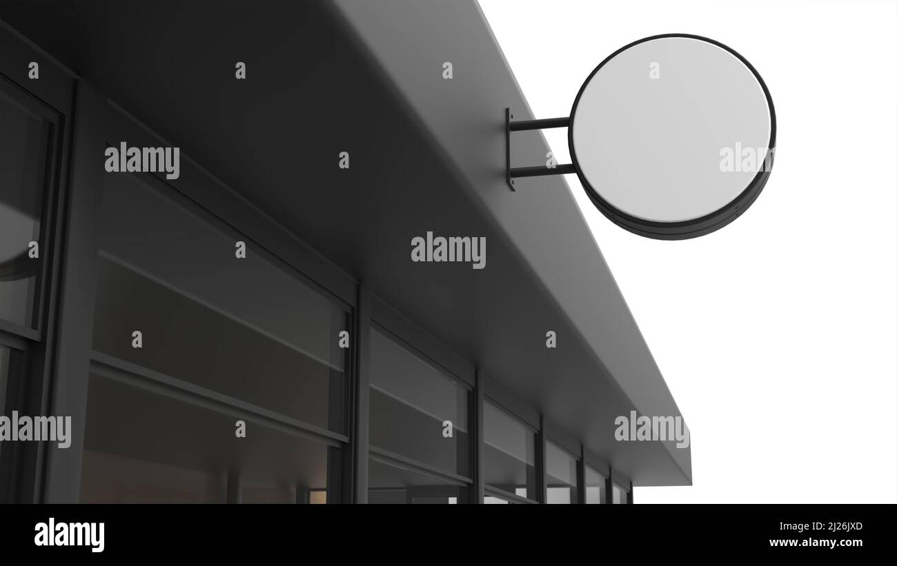 sign billboard mockup illustration 3d render Stock Photo - Alamy