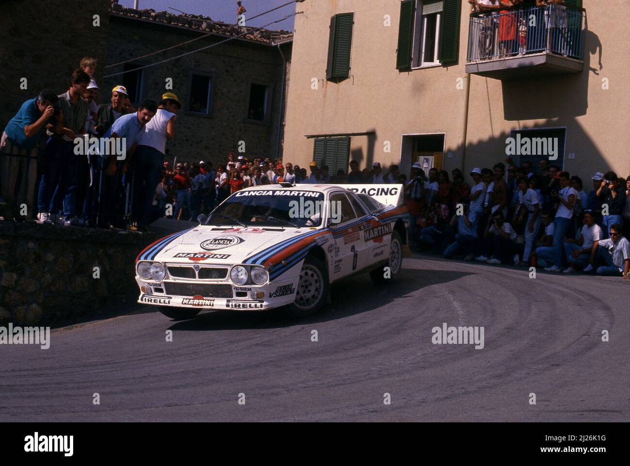 Markku Alen (FIN) Ilkka Kivimaki (FIN) Lancia Rally 037 GrB Martini ...