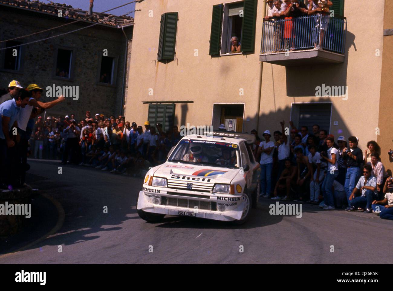 Timo Salonen (FIN) Seppo Harjanne (FIN) Peugeot 205 Turbo 16 E2 GrB Peugeot Talbot Sport 2nd ...