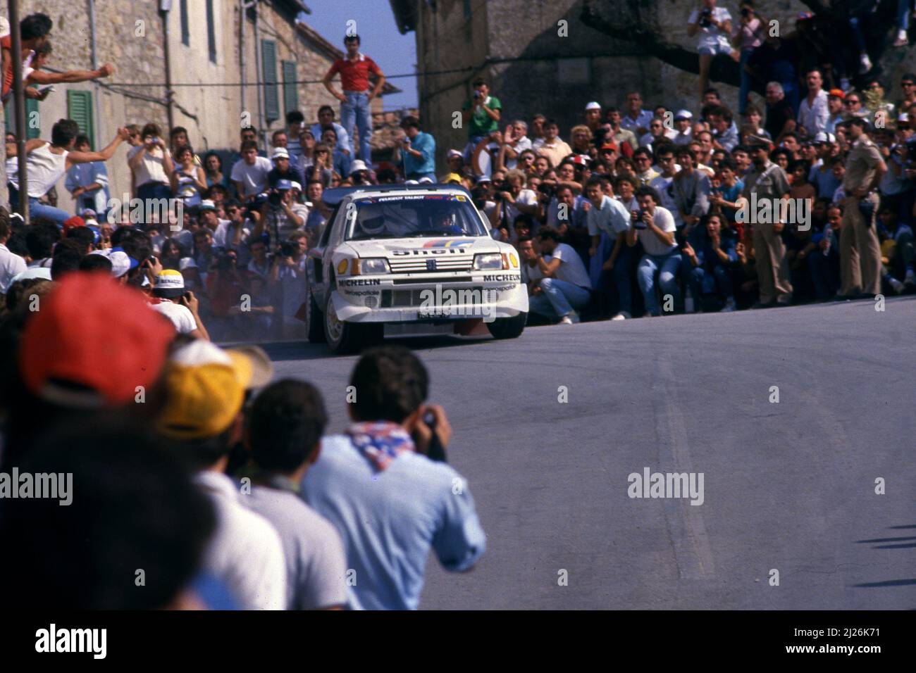 Timo Salonen (FIN) Seppo Harjanne (FIN) Peugeot 205 Turbo 16 E2 GrB Peugeot Talbot Sport 2nd ...