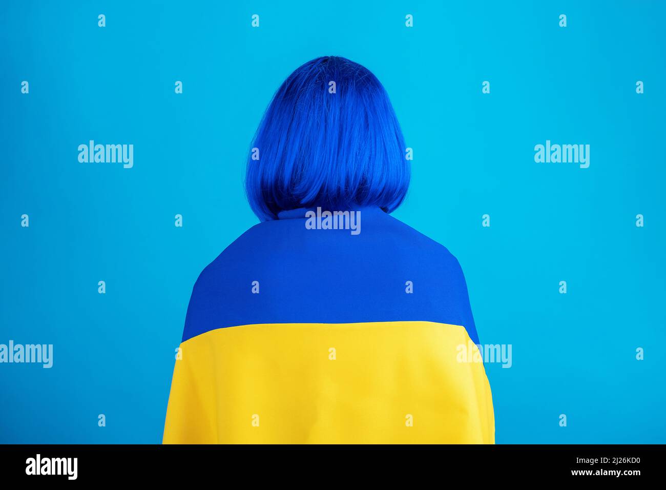 Nationality, cultural, blue and yellow and support Ukraine concept ...