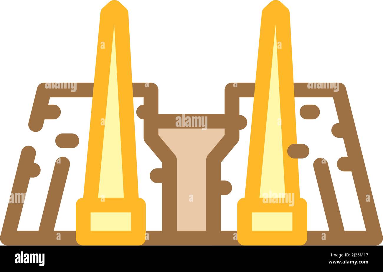 luxor egypt city color icon vector illustration Stock Vector Image ...